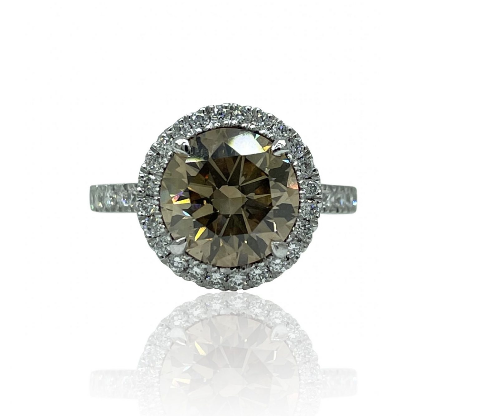3ct Argyle champagne diamond ring - Holloway Diamonds
